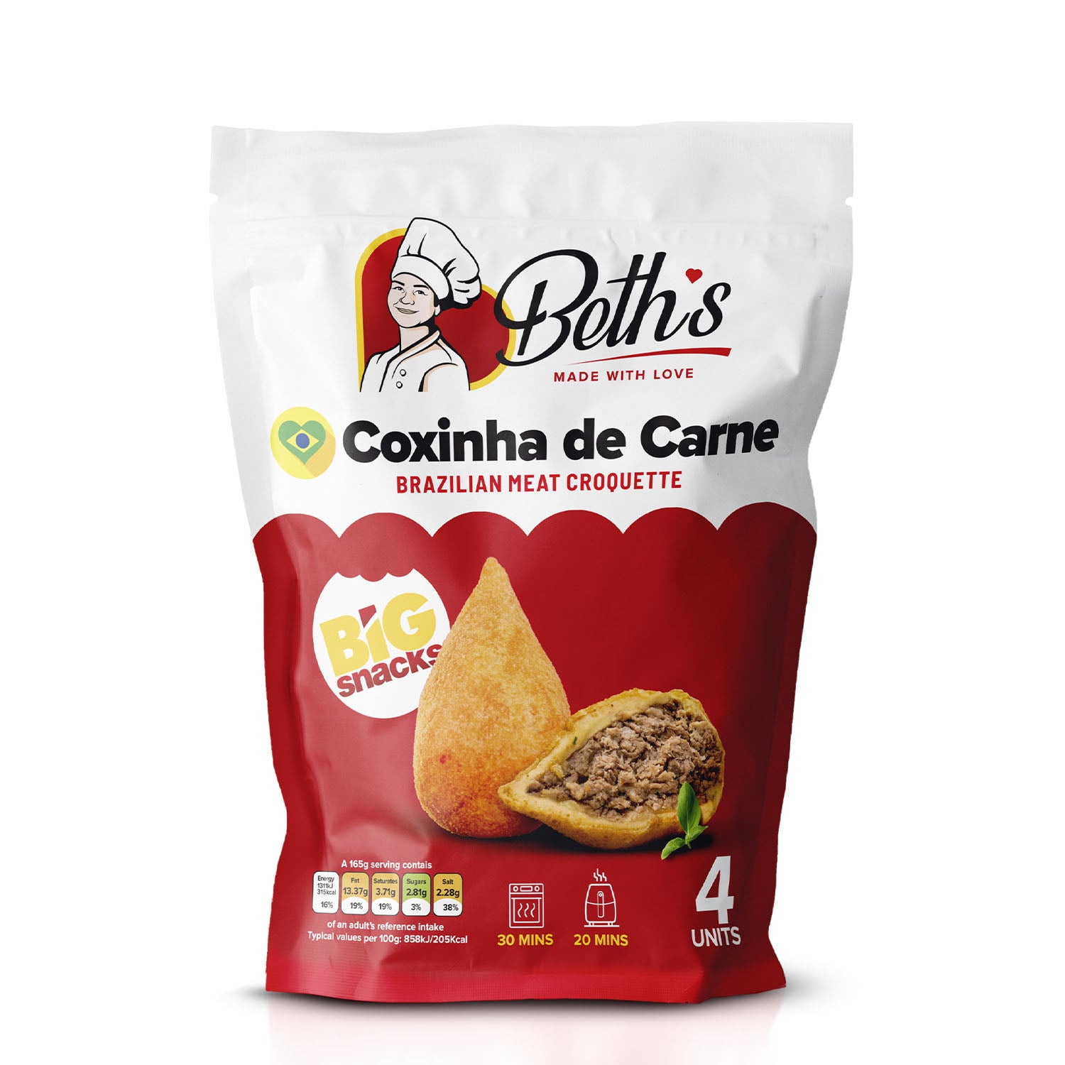 Brazilian Meat Croquette — Big Coxinha de Carne | Frozen | Beth's UK
